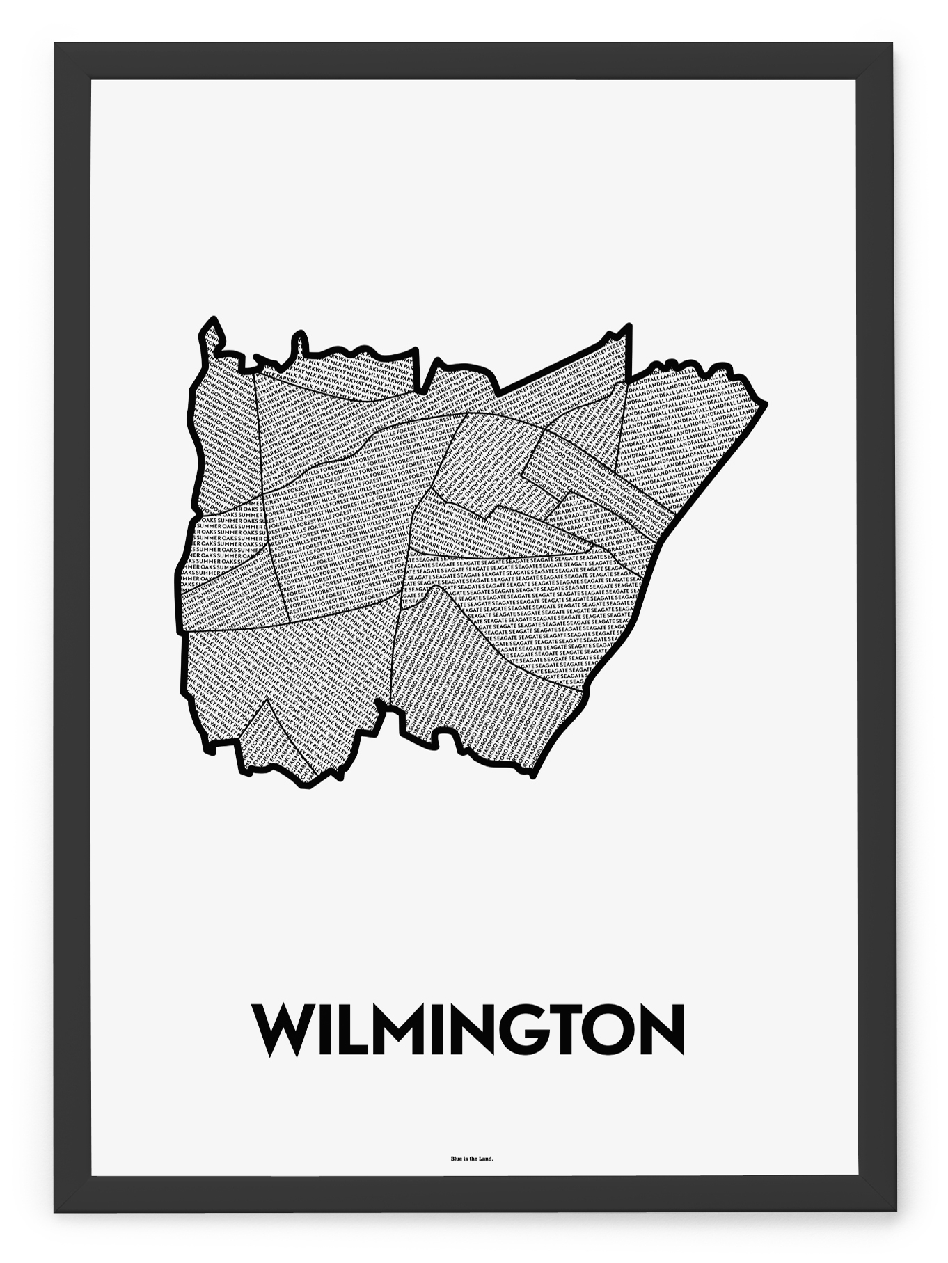 ‘Neighborhoods of Wilmington’ Patchwork Map | Blue is the Land
